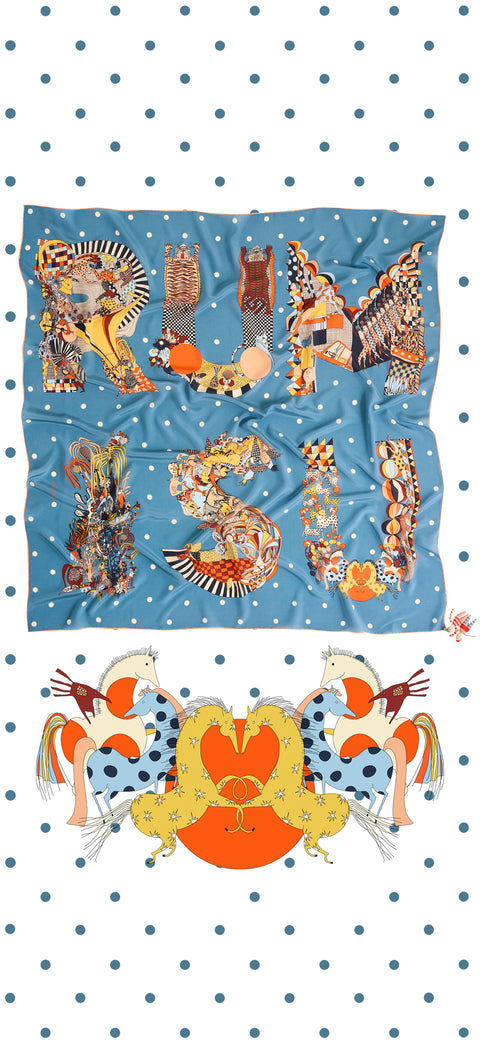 Silk & Cotton Patterned Scarves, Bandanas and Pocket Squares | Rumisu